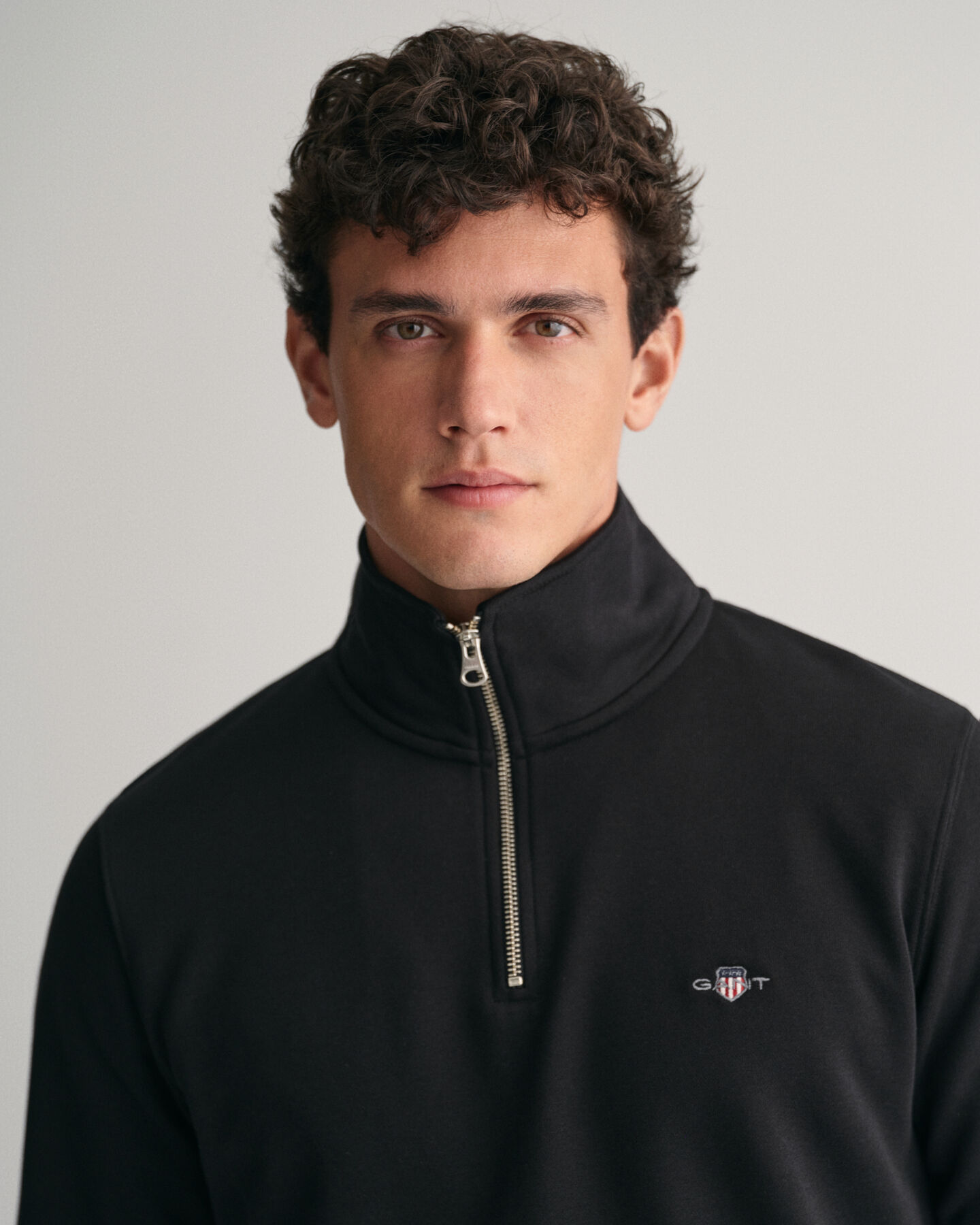 Shield sweatshirt med halv dragkedja - GANT