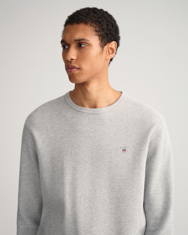 Waffle crew neck sweatshirt - GANT