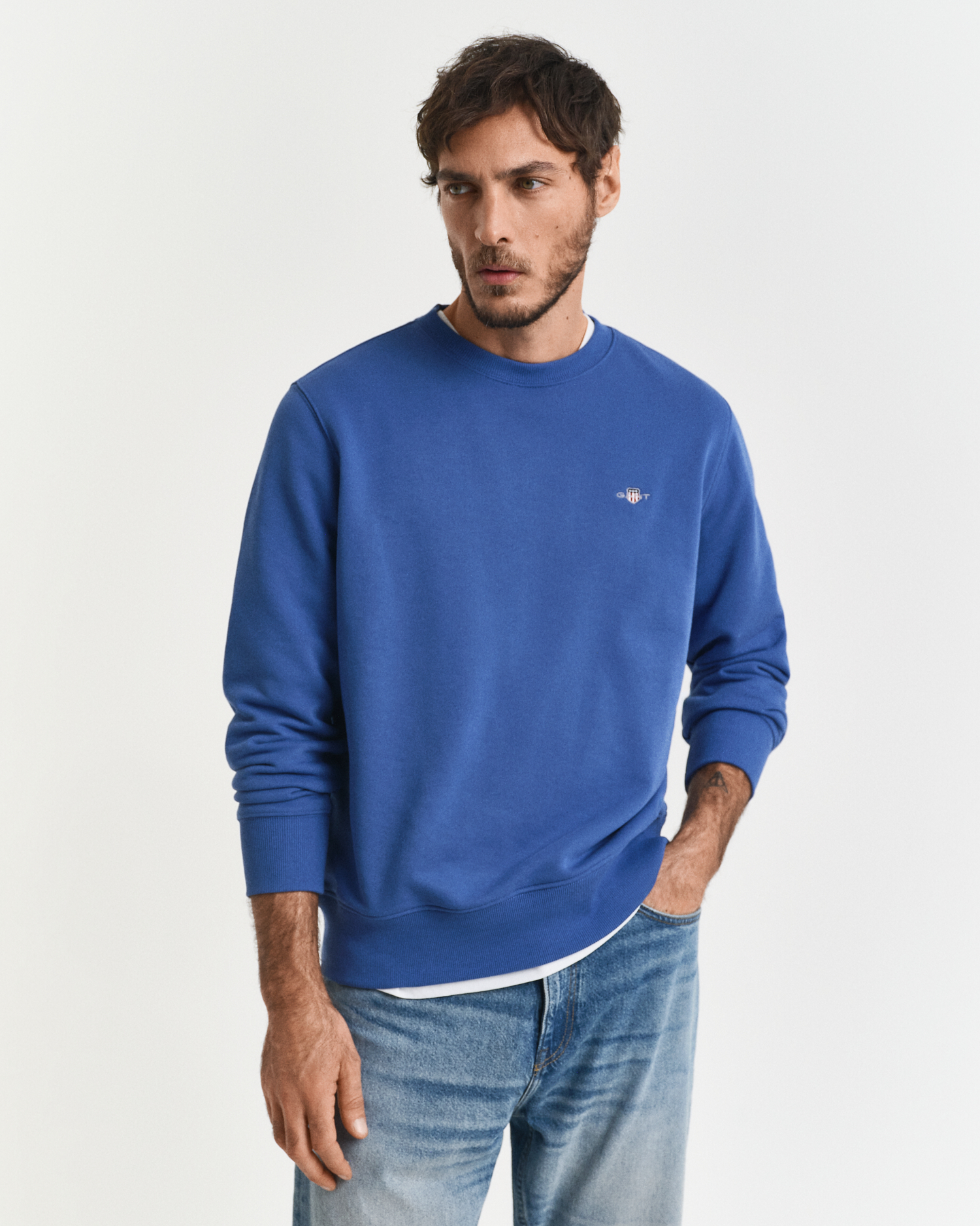Shield sweatshirt med rund hals - GANT